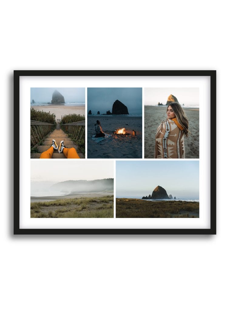 COLLAGE 5 FOTOS ENMARCADO 40X50CM HORIZONTAL - Divinas Tienda de Cuadros